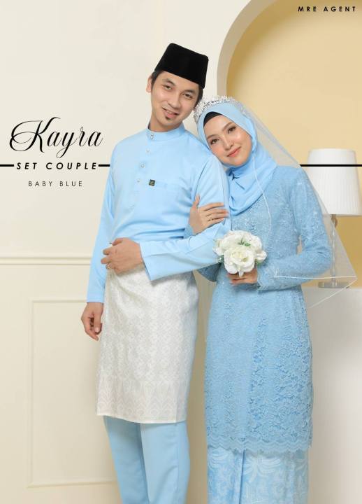 [BABY BLUE] Baju Nikah Kayra/Full Set Baju Nikah/Baju Nikah/Baju Tunang ...