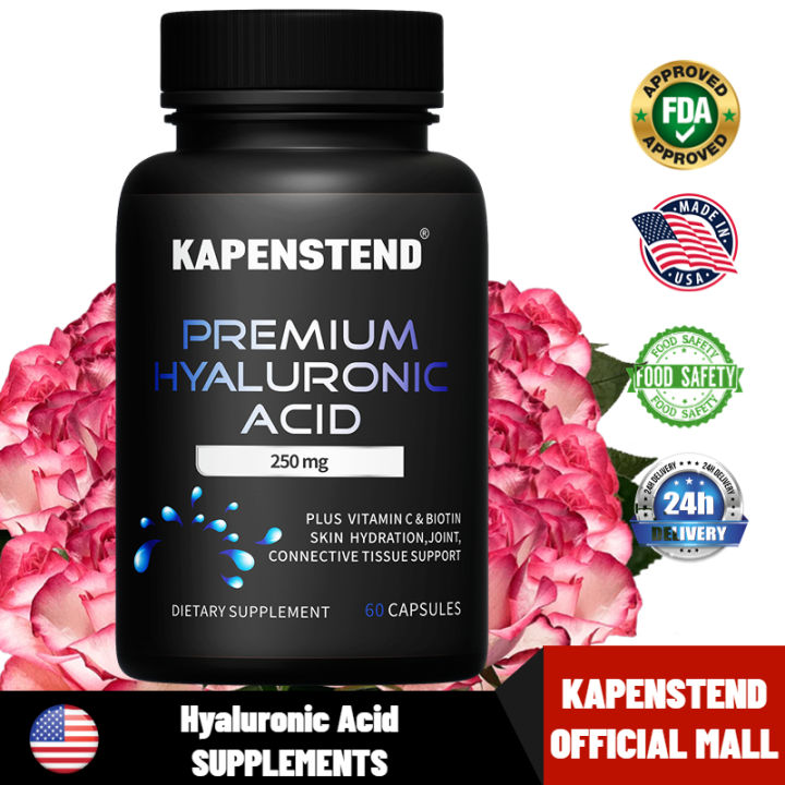 Hyaluronic Acid for skin hydration, joint lubrication, hair and eye health | 60 capsules | Lazada PH