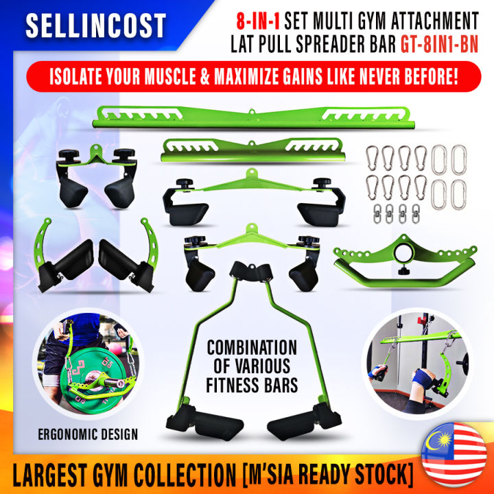 SellinCost LELONG 8in1 Complete Set Power Grip Handle Cable Machine ...