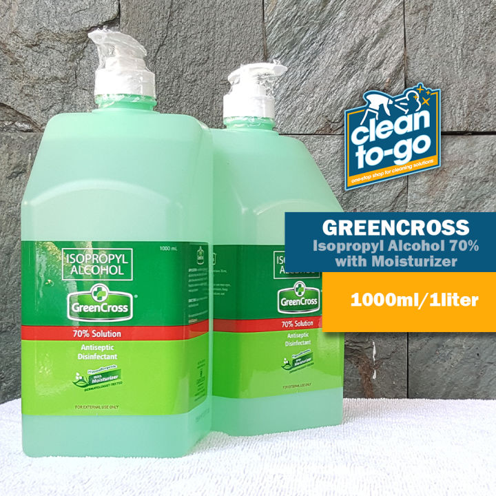 GreenCross 70% Isopropyl Alcohol Liter ( 1000ml ) with Moisturizer Pump ...