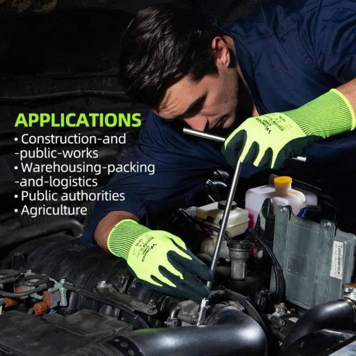 GUAIB ความปลอดภัยและความปลอดภัย ถุงมือก่อสร้าง Wonder Grip หนาขึ้น ...