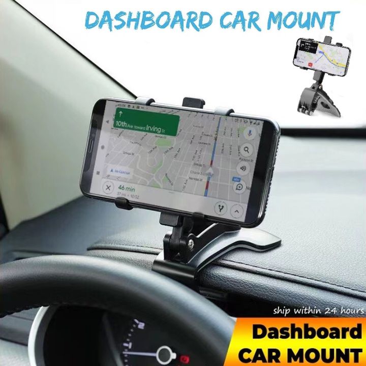 Car Phone Holder Dashboard Multifunction In-Car Car Mount 360 Rotate ...