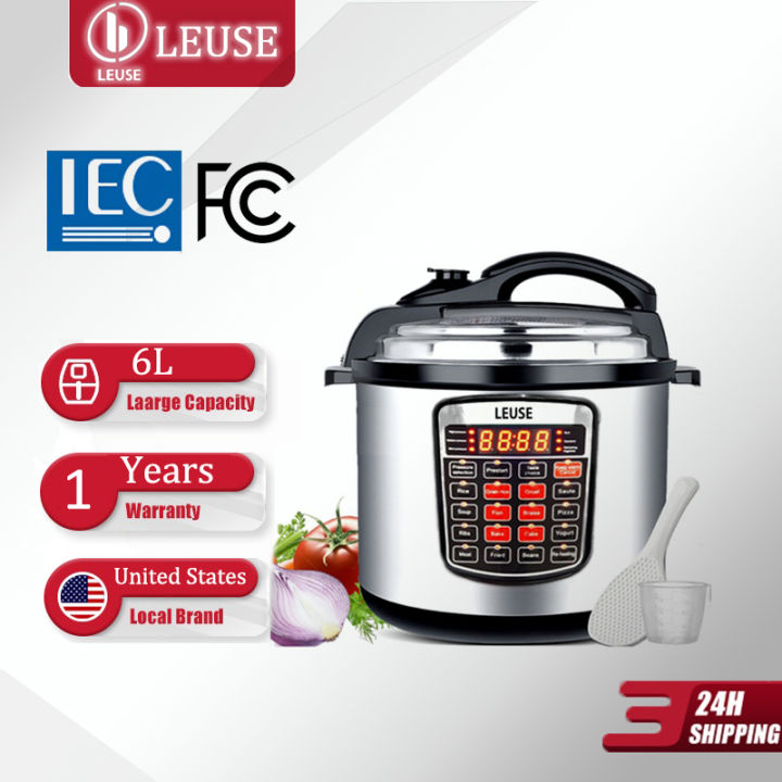 leuse Pressure Cooker Stainless Steel Pot Rice Cooker (6L) Pressure ...
