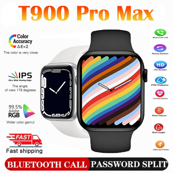 T900 Pro Max Smart Watch 1.71'' Series 7 Bluetooth Call Heart Rate Sport Fitness Waterproof ...