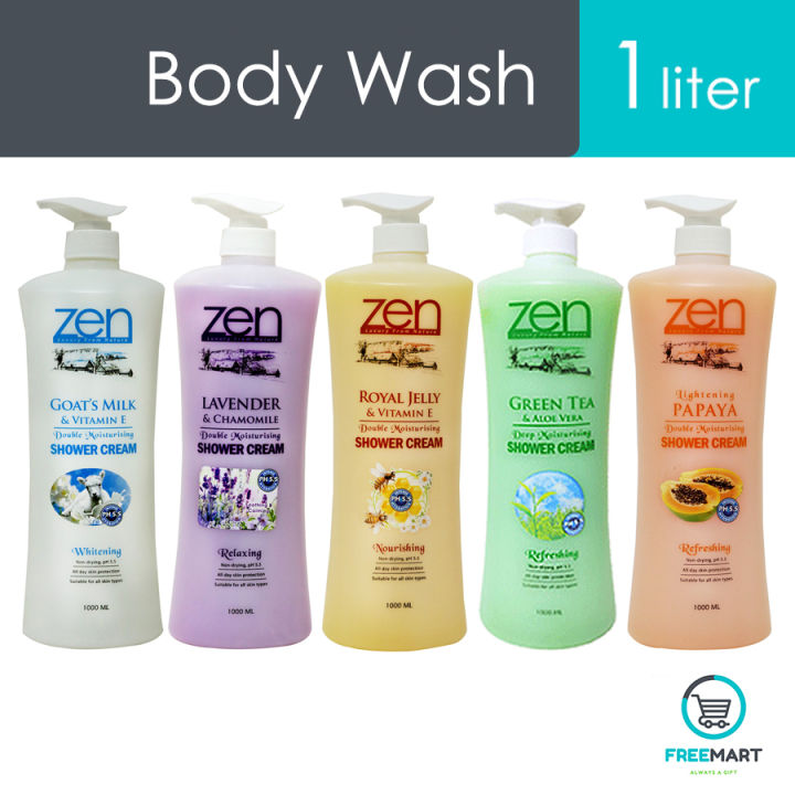 Zen Garden Shower Cream 1 liter - Lavender / Goat's Milk / Green Tea ...