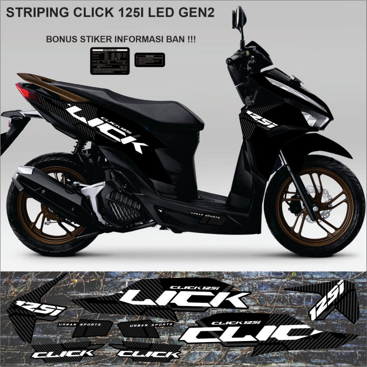 striping click 125i vario gen 2 body hitam vario 2023 keatas | Lazada ...