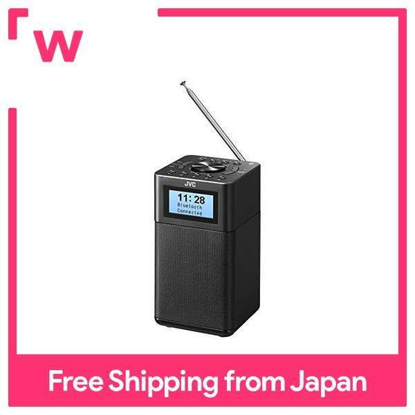 JVC RA-C80BT-B Compact tabletop radio with Wide FM support, Bluetooth®, and dual AC/dry battery ...