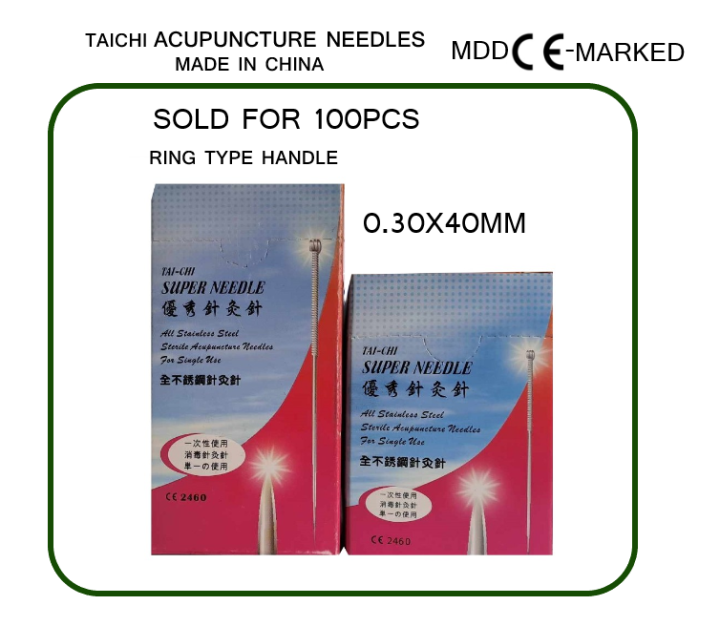 TAICHI SUPER Disposable Acupuncture Needles, Ring Type Handle With ...