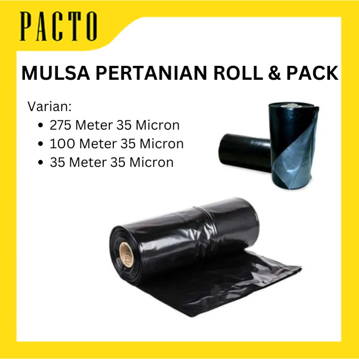 Plastik Mulsa Hitam Perak Full Roll Mulsa Perkebunan Mulsa 275 Meter ...