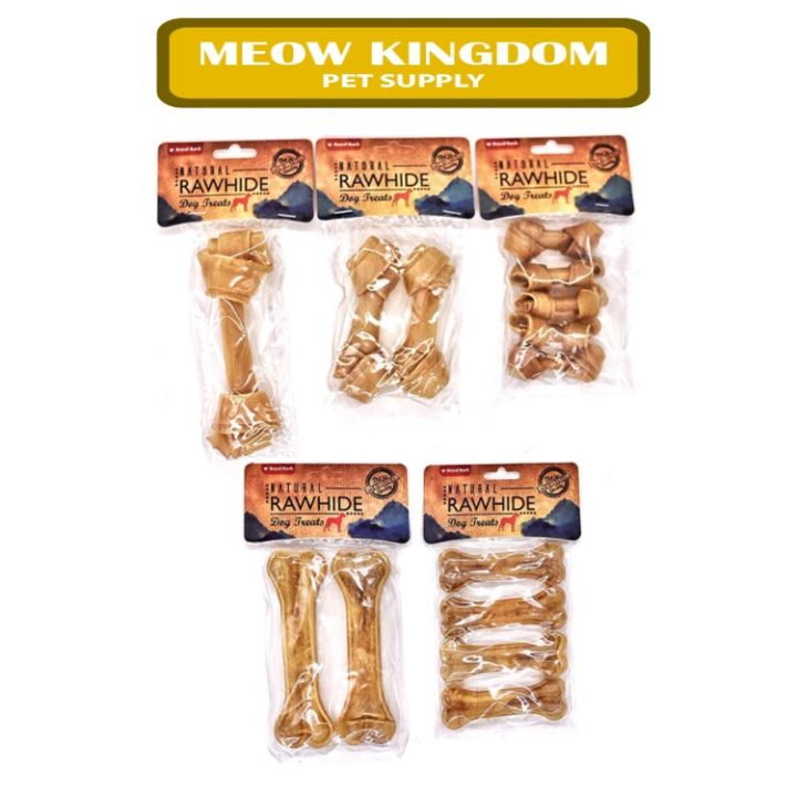 Meow Kingdom Royal Bark RAWHIDE PRESSED BONE KNOT BONE CHEWING BONE ...