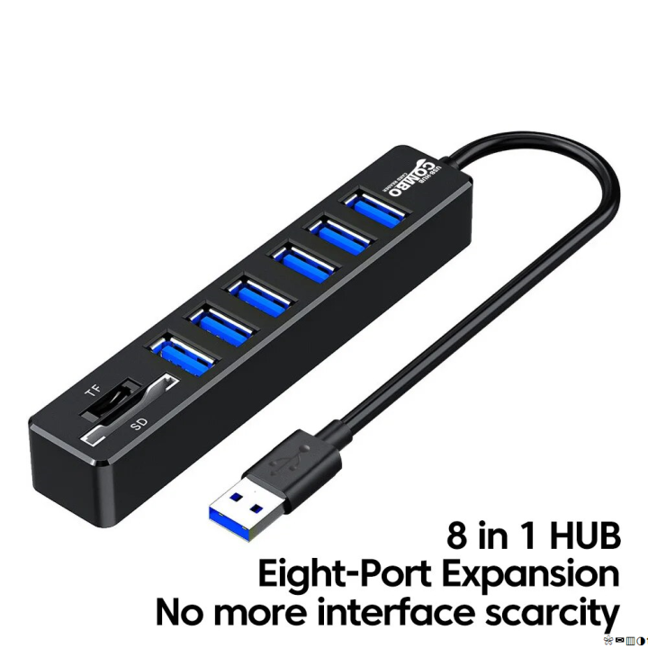 USB 2.0 Multi Ports High Speed 3 6 Port Hub USB Splitter Multiple ...