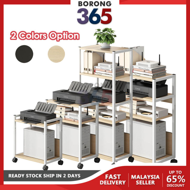 Borong365 Multipurpose Office Storage Rack Simple Bookshelf Rak Printer ...