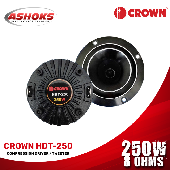 Crown Pro HDT-250/ 250Watts 8 Ohm/Crown Pro HDT250 Tweeter/Compressor ...