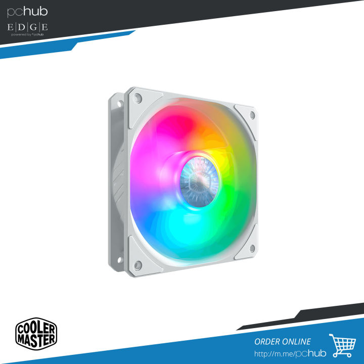 PChub | Cooler Master CM Sickle Flow SF120 aRGB White, 120mm, 1 pack, 1800 RPM 2.5mm H2O 62CFM ...
