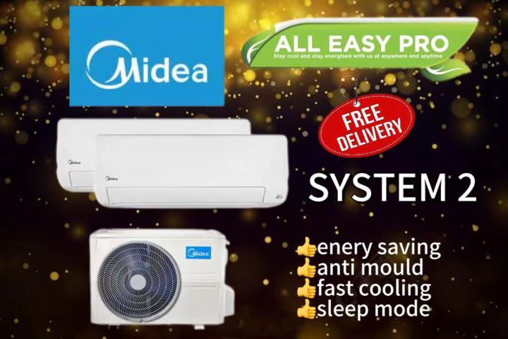 Midea All EASY PRO Inverter Air conditioner 9000btu package SYSTEM 2/3 ...