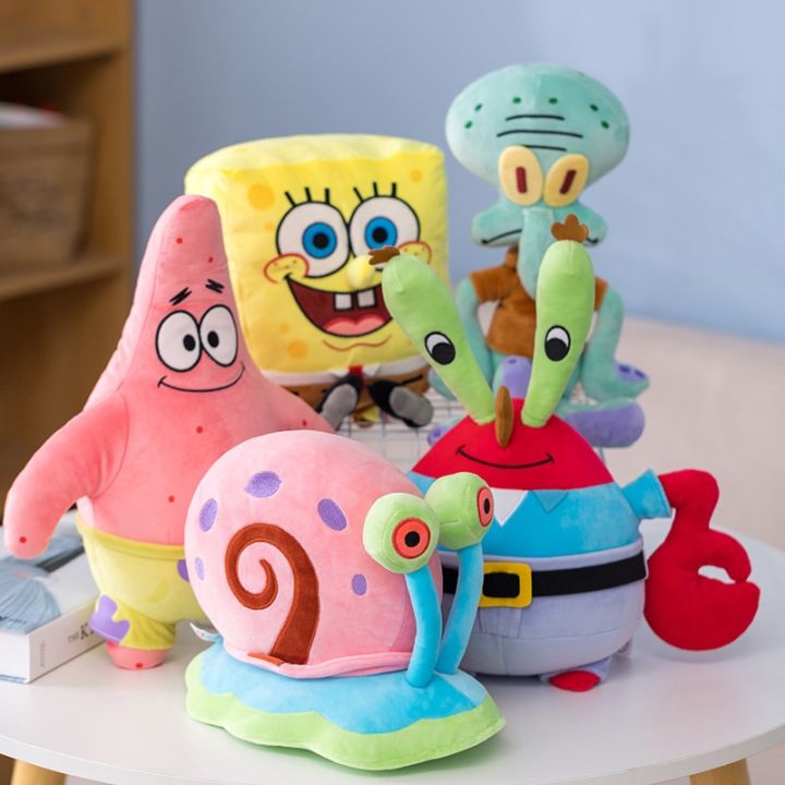 Cartoon Anime SpongeBob Starfish Snail Crab Plush Toy Squidward ...
