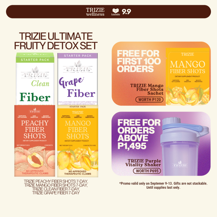 TRIZIE Ultimate Fruity Detox Set - Peachy 3-day + Mango 3-day + Clean 3 ...