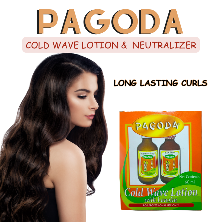 Pagoda Cold Wave Lotion + Neutralizer For Hair Curling 120ml & 60ml ...