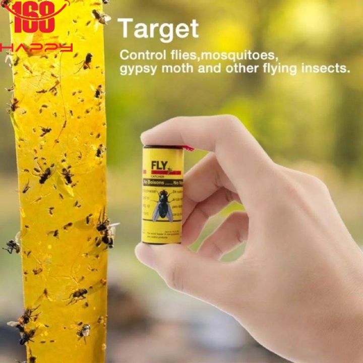 COD 4 Roll Sticky Fly Paper Kill Flies Insect Shellac Paper Catcher ...