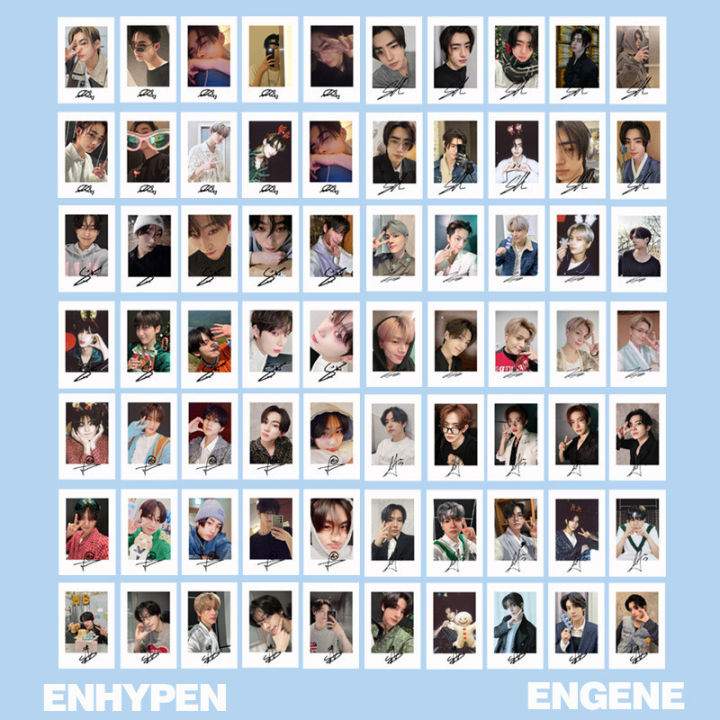 Kpop ENHYPEN Small Card Photo Card Homemade White Frame Card Collector ...