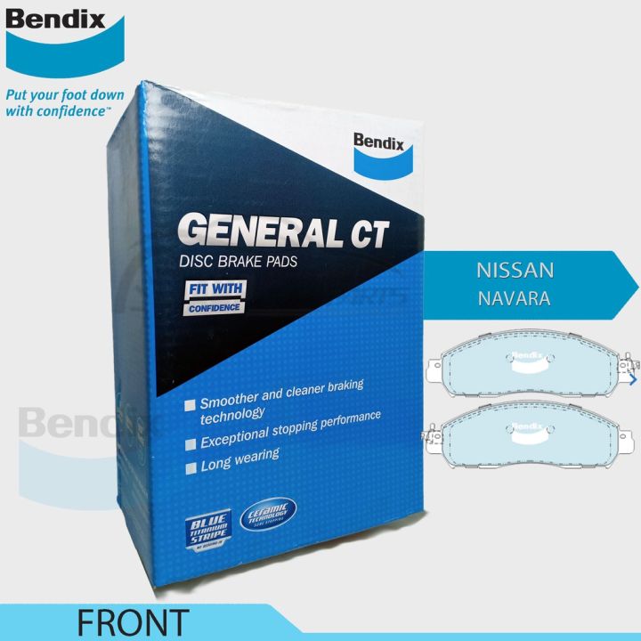 BENDIX FRONT DISC BRAKE PAD FOR NISSAN NP300 NAVARA 2015-2021; Terra 2018-2021 DB2374 GCT ...