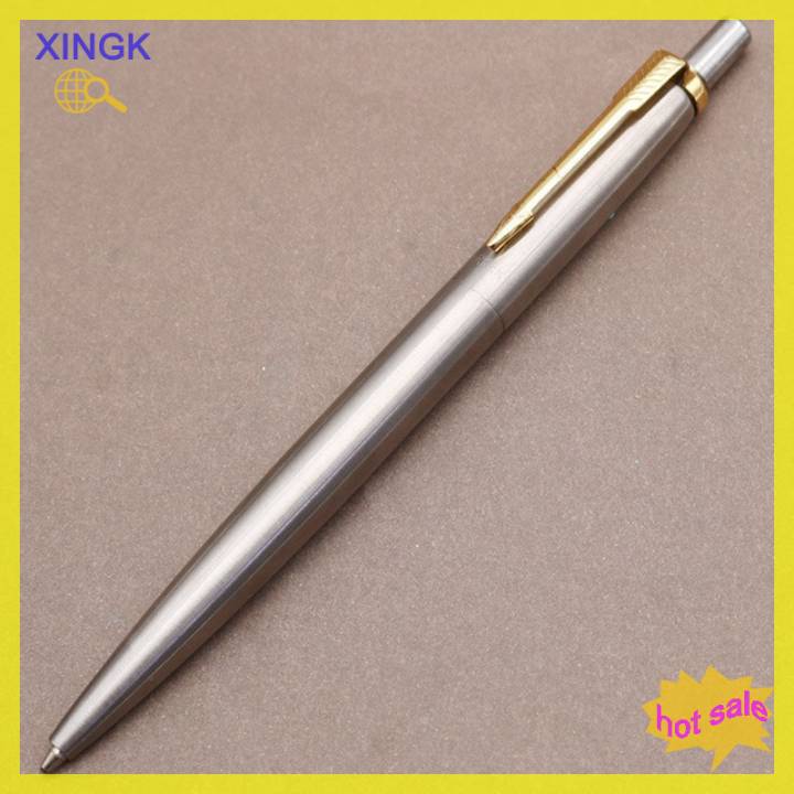 XINGK luxury qualitymetal Ballpoint Pen stainless steel color Press ...