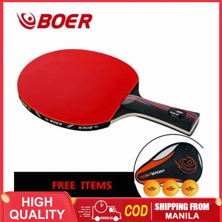 Original Boer Table Tennis Racket set, 1 Premium Rackets and 3 Ping ...