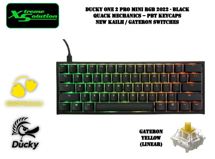 Ducky One 2 Pro Mini RGB 2022 - Black - Quack Mechanics - PBT Keycaps ...