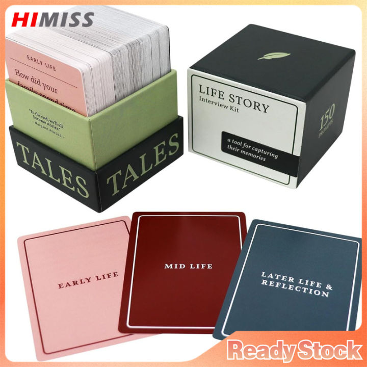 HIMISS 150 Pcs Family Conversation Cards Life Story Interview Kit With ...