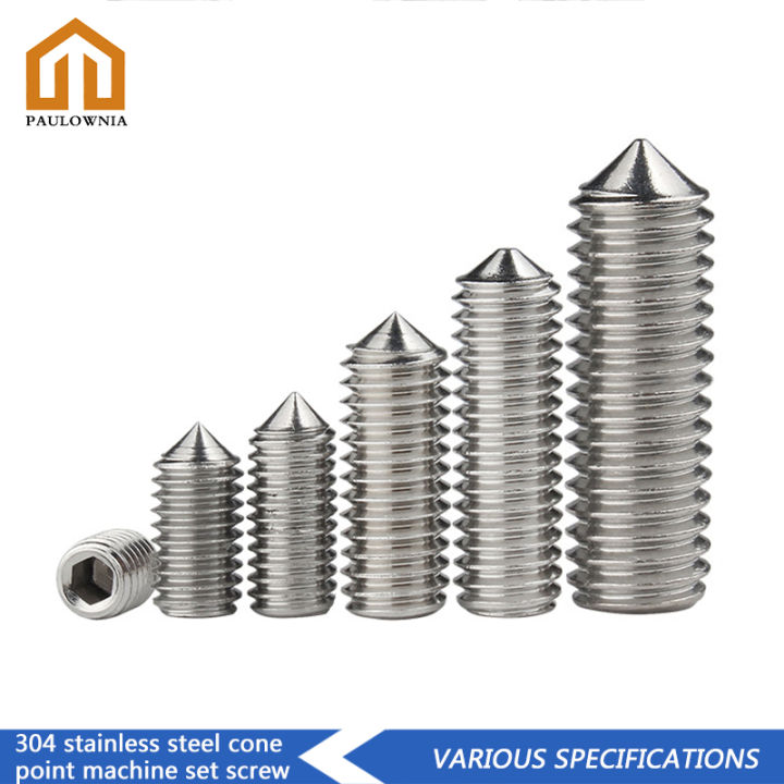 M3 M4 M5 M6 M8 M10 Headless Hex Socket 304 Stainless Steel Set Screw ...