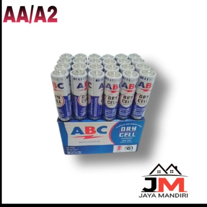 Baterai ABC Biru AA/A2 batu Jam dinding harga satuan eceran grosir COD ...