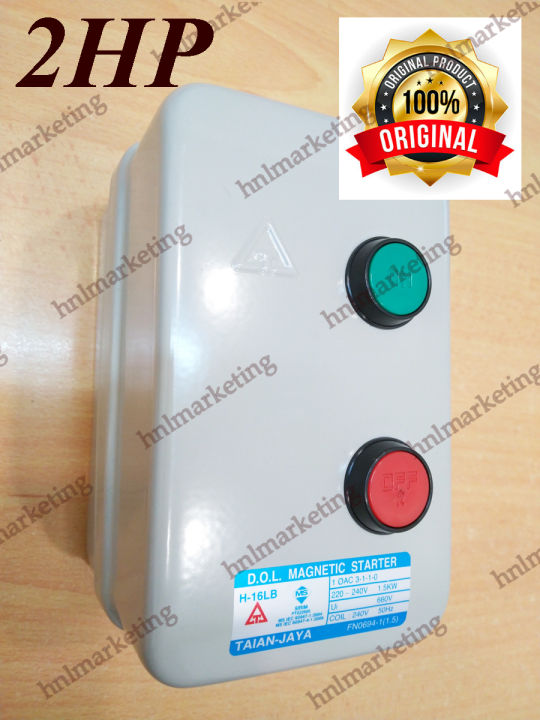TAIAN-JAYA H-16LB D.O.L. MAGNETIC STARTER 2HP 1.5KW 240V | Lazada
