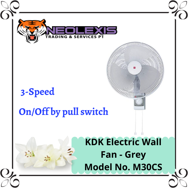 KDK Electric Wall Fan - Grey Model No. M30CS | Lazada Singapore