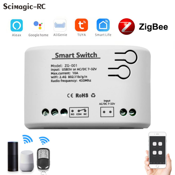 Zigbee Relay Module 1 Channel 85-250v Inching Switch Tuya Smart Life ...