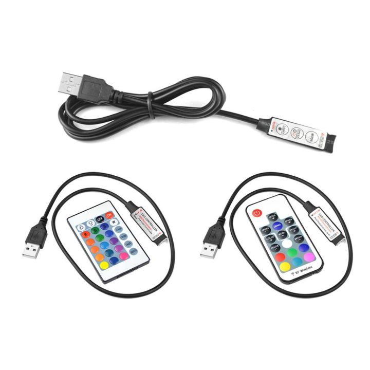 USB 5V Bluetooth mini 24key RGB LED Controller 3key mini Control Simpl Dimmer for 5050 2835 5V ...