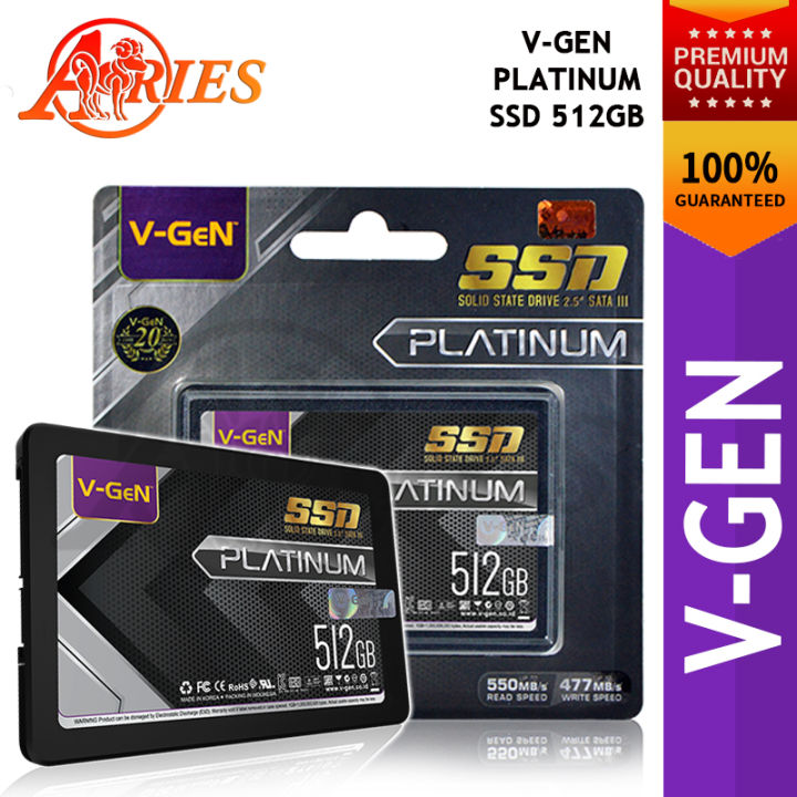SSD V-Gen Platinum 512GB SATA III Solid State Drive V-Gen 512GB ...