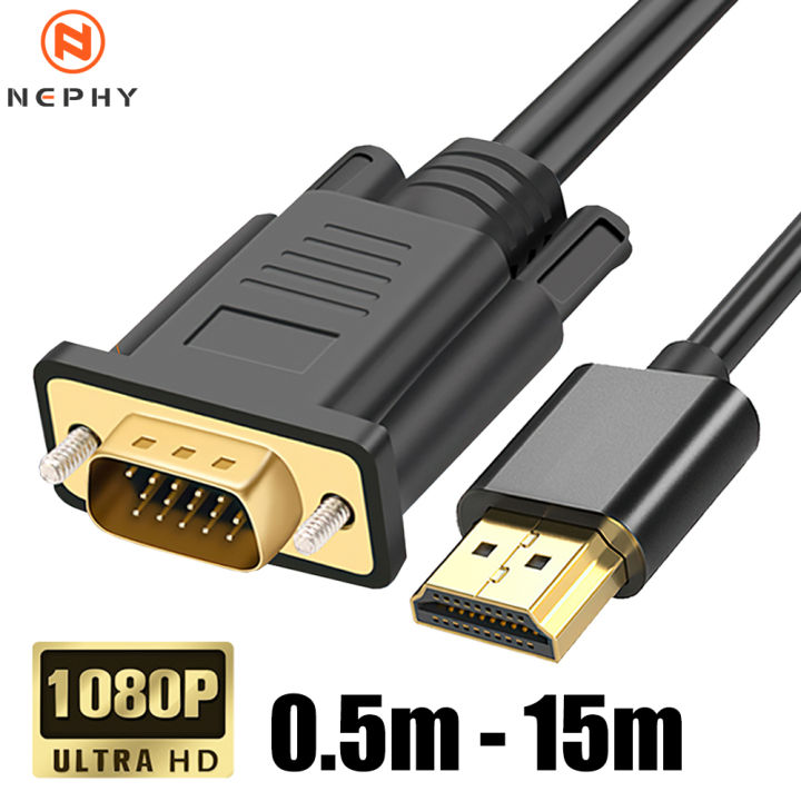HDMI Input To VGA Output Converter Gold plated Plug Adapter Cable 1080P ...