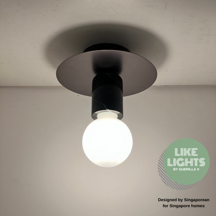 LikeLights Marquina Marble Ceiling Sconce - Quiet Luxury ceiling light ...