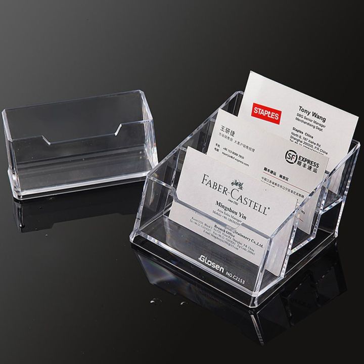 TSEVD Transparent Durable Office Supplies Home Table Organizer Card ...