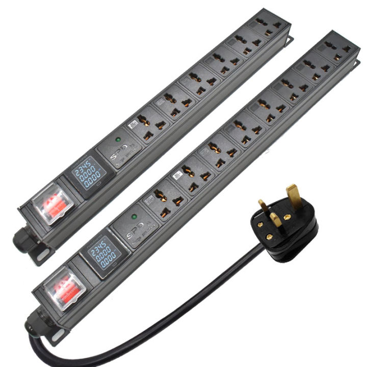 Pdu Power Strip Power Distribution Unit Surge Protection 2 20 Ways Universal Socket Uk Plug 2m