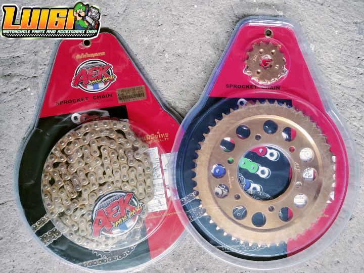 AEK YAMAHA SNIPER 155 CHAIN SET HEAVY DUTY GOLD SERIES 100% THAILAND ...