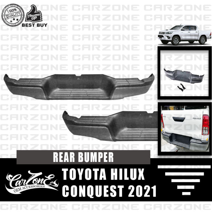 Toyota Hilux Conquest 2021-2023 Rear Bumper Guard Nudge Style (Black ...
