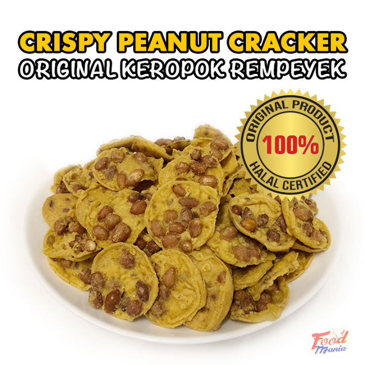 Rempeyek Crackers - Halal Keropok Peanut Groundnut, Green Mung Bean ...