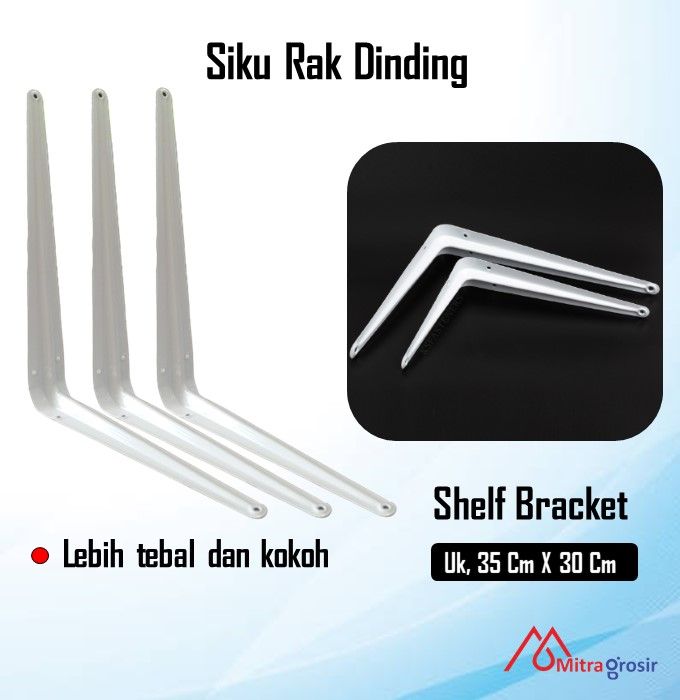 Siku Penyangga Rak Dekorasi Ruangan Putih / Siku Dinding Besi Rak ...