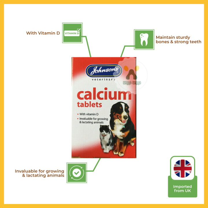 Johnson's Calcium Tablets for dogs and cats 40 tabs | Lazada