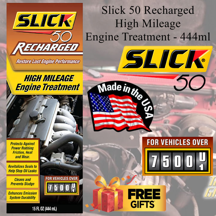 Slick 50 Recharged High Mileage Engine Treatment - 444ml | Lazada