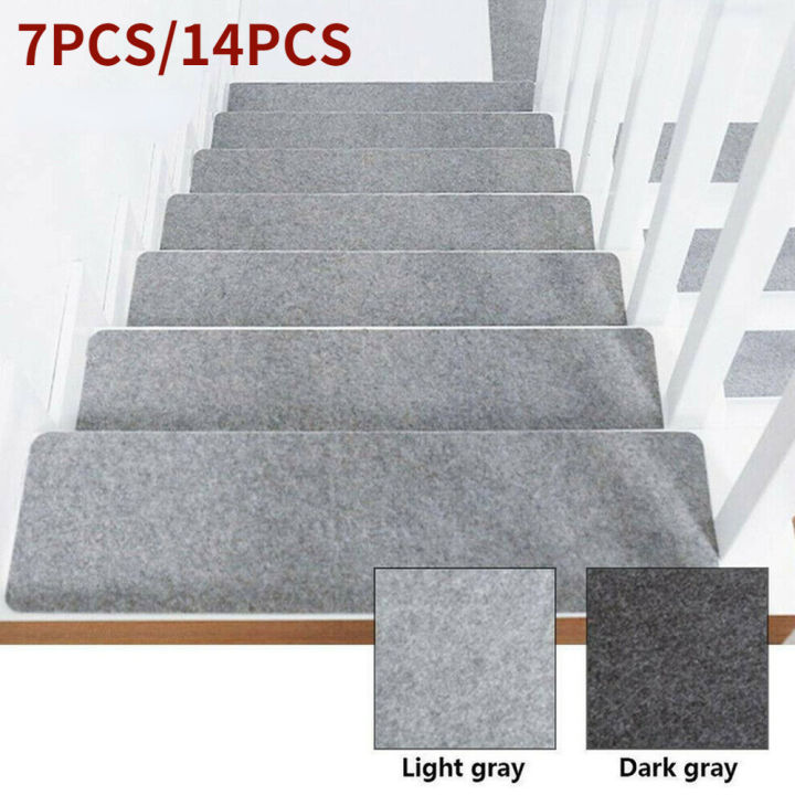 7/14PCS DIY Self-adhesive Anti-slip Stair Mat Staircase Step Pad Floor ...