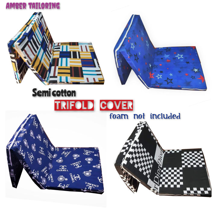 TRIFOLD FOAM COVER WITH ZIPPER (BALOT PARA SA INYONG FOAM) 4 INCHES ...