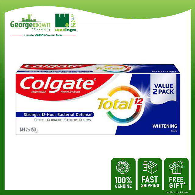 COLGATE TOTAL WHITENING TOOTHPASTE 150G X 2 | Lazada