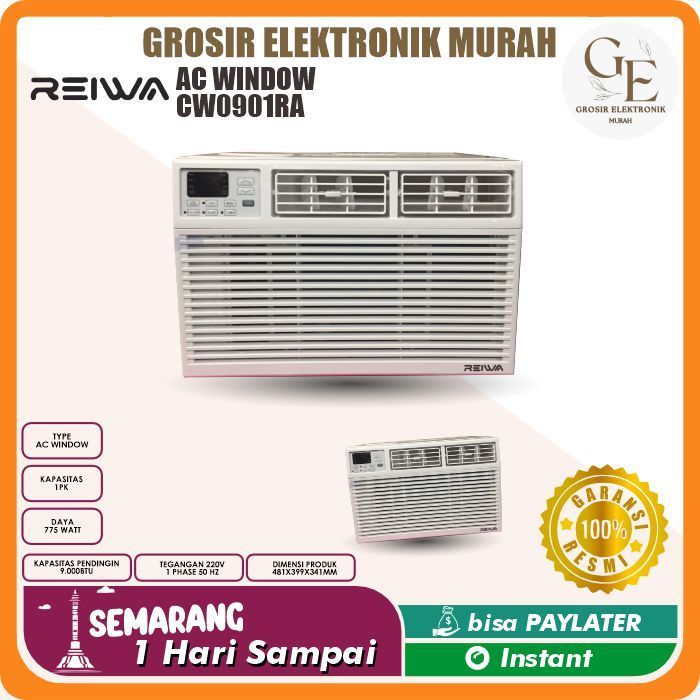 AC WINDOW REIWA AC WINDOW 1 PK CW-0901RA 1PK LOW WATT - GARANSI RESMI ...